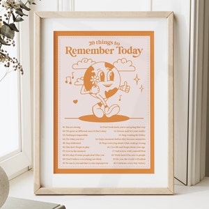 Motivational Character Retro Print - Retro Quote Wall Print, Positive ...