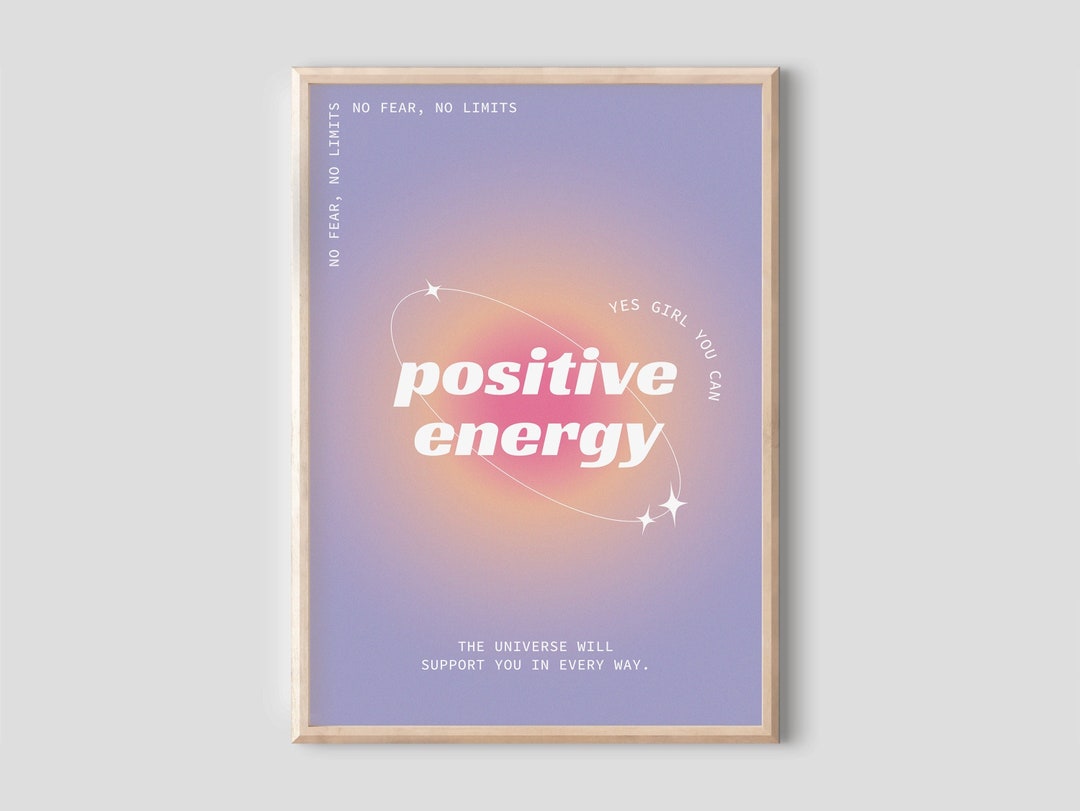 Spiritual Gradient Wall Art - Gradient Poster, Positive Energy Print ...