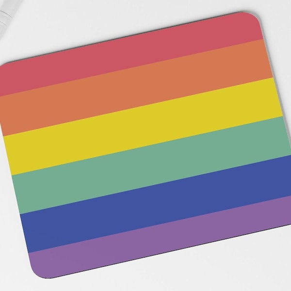 Rainbow Mousepad - Etsy
