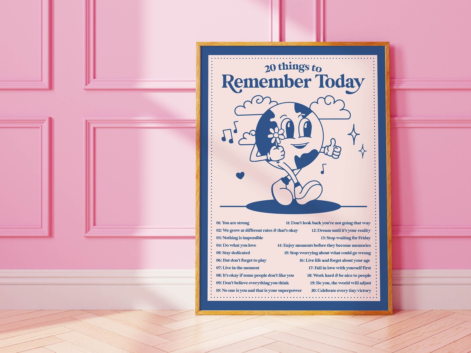 Motivational Character Retro Print - Retro Quote Wall Print, Positive ...