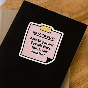 Note to Self Sticker - Just Be You Sticker, Positivity Sticker ...