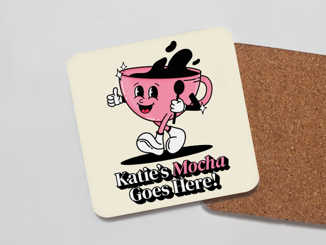 Personalised Coffee Goes Here Coaster - Gift for Tea Lover, Funny ...