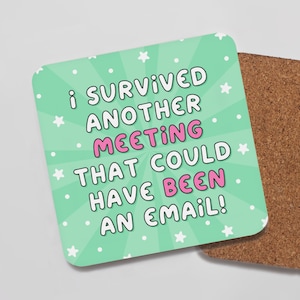 Funny Work Coaster - Gift for Work Friend, Funny Coaster, Work Bestie ...