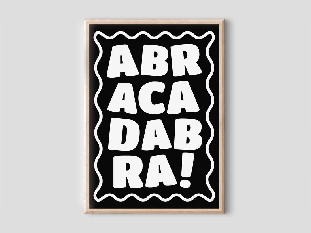 Abracadabra Print - Magic Spell Print, Magic Words Print, Witchy Decor ...