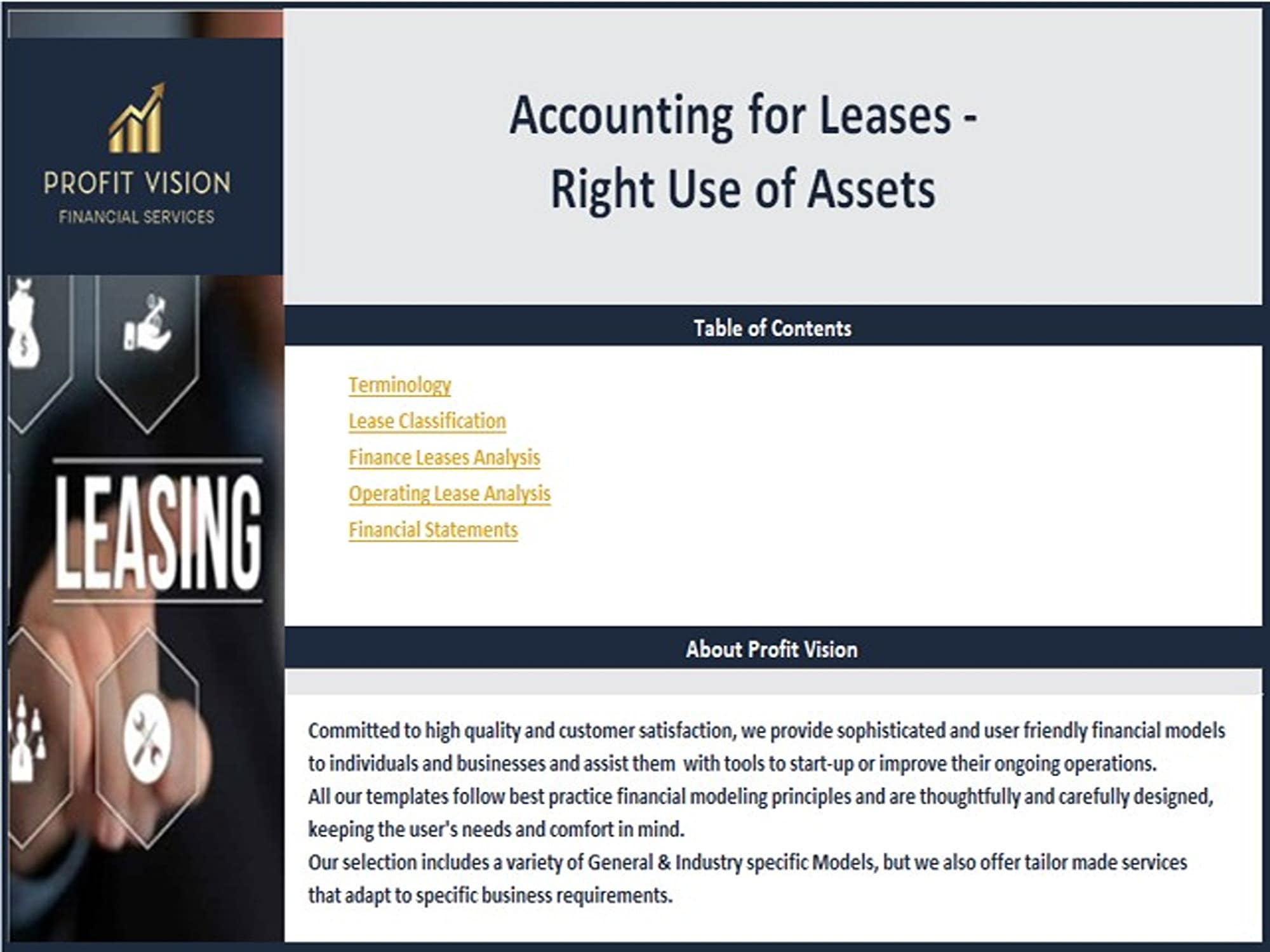 Accounting for Leases & Right-of-use Assets Template - Etsy