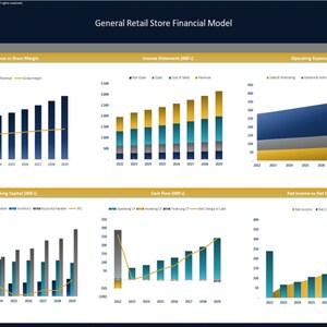 General Retail Store Financial Model – Dynamic 10 Year Forecast - Etsy