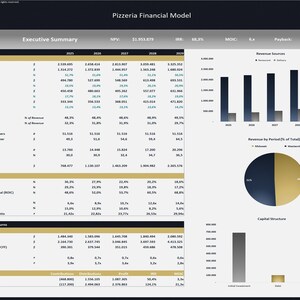 Pizzeria Financial Model – 5 Year Financial Forecast - Etsy