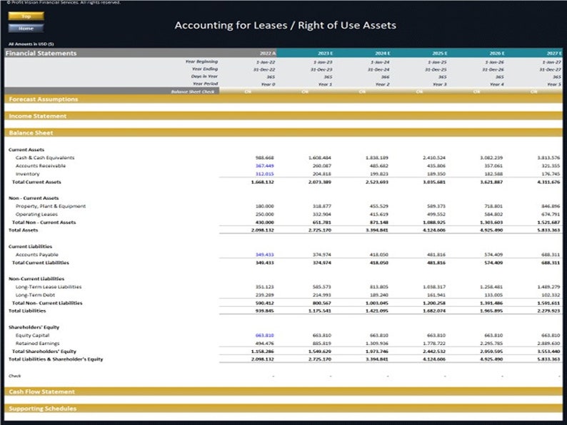 Accounting for Leases & Right-of-use Assets Template - Etsy