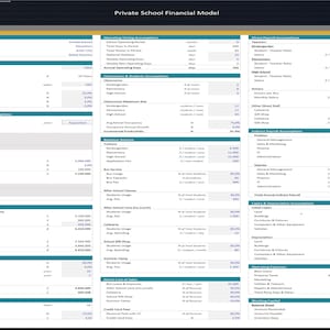 Private School Financial Model – Dynamic 10 Year Forecast - Etsy