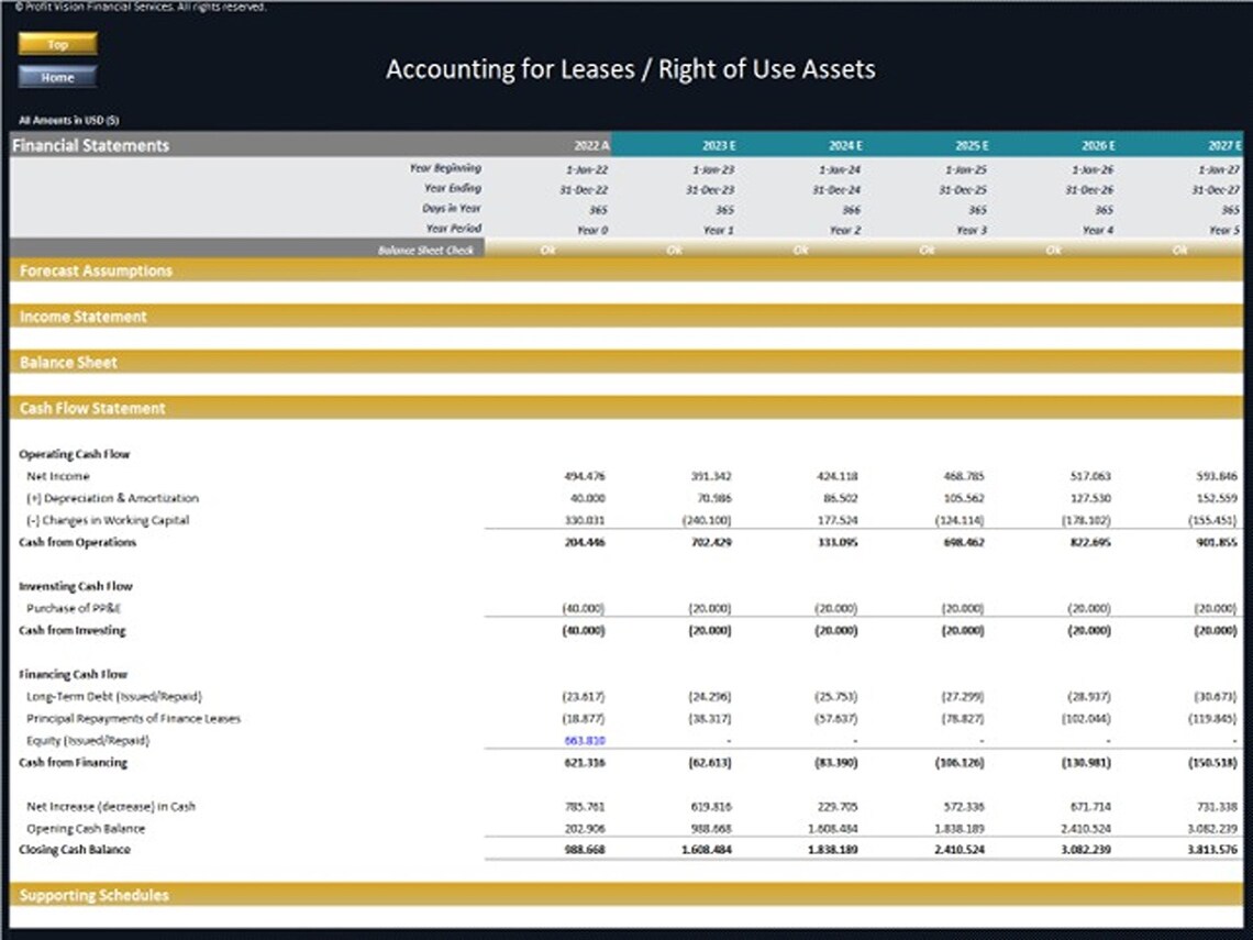 Accounting for Leases & Right-of-use Assets Template - Etsy