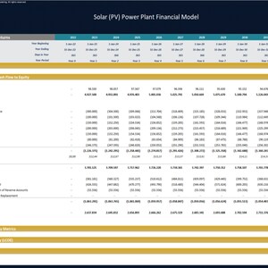 Solar PV Power Plant Project Finance Model - Etsy