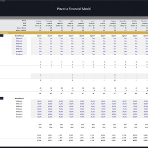 Pizzeria Financial Model – 5 Year Financial Forecast - Etsy