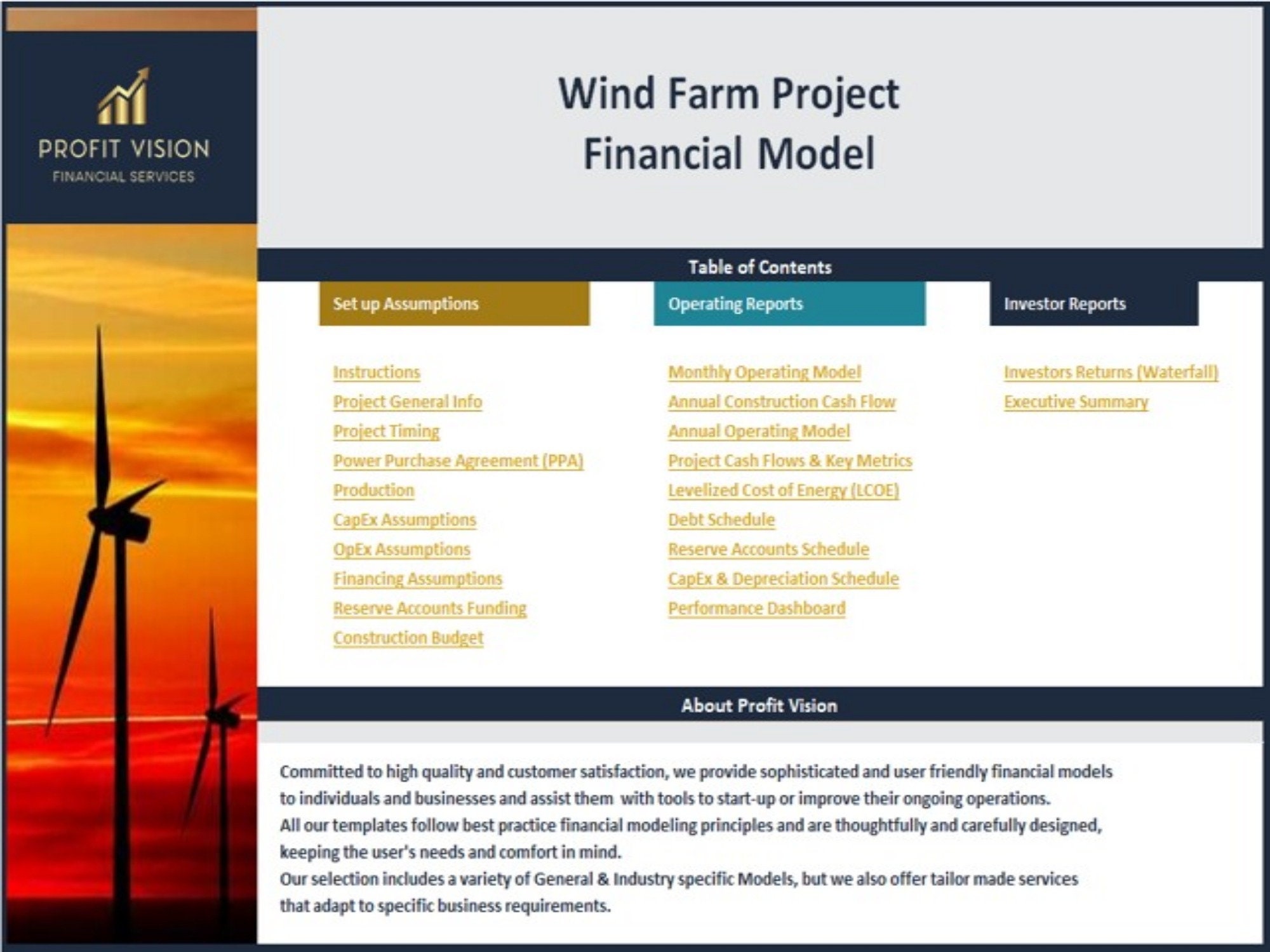 Renewable Energy Project Finance Models Bundle - Etsy