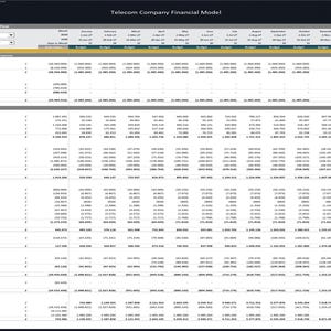 Telecom Company - 10 Year Financial Model - Etsy