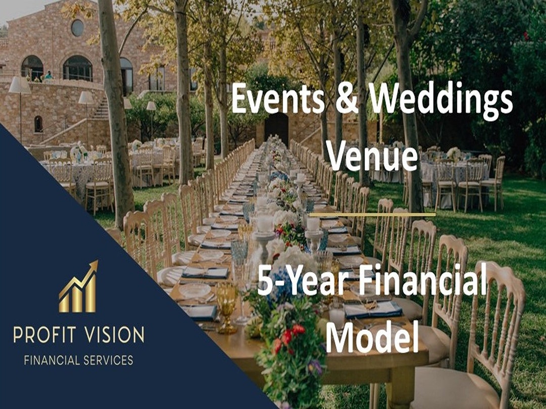 Events & Weddings Venue – 5 Year Financial Model - Etsy