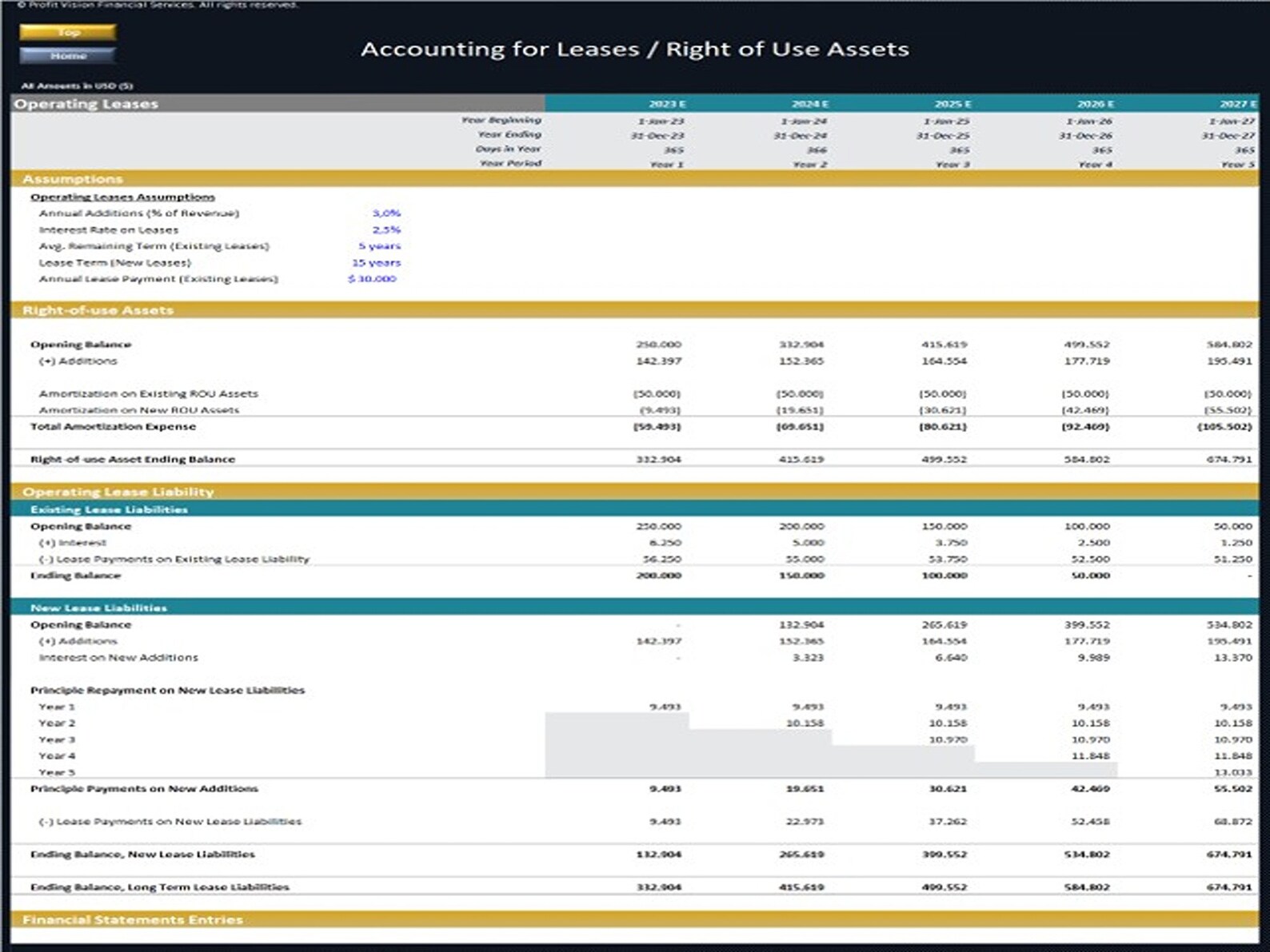 Accounting for Leases & Right-of-use Assets Template - Etsy