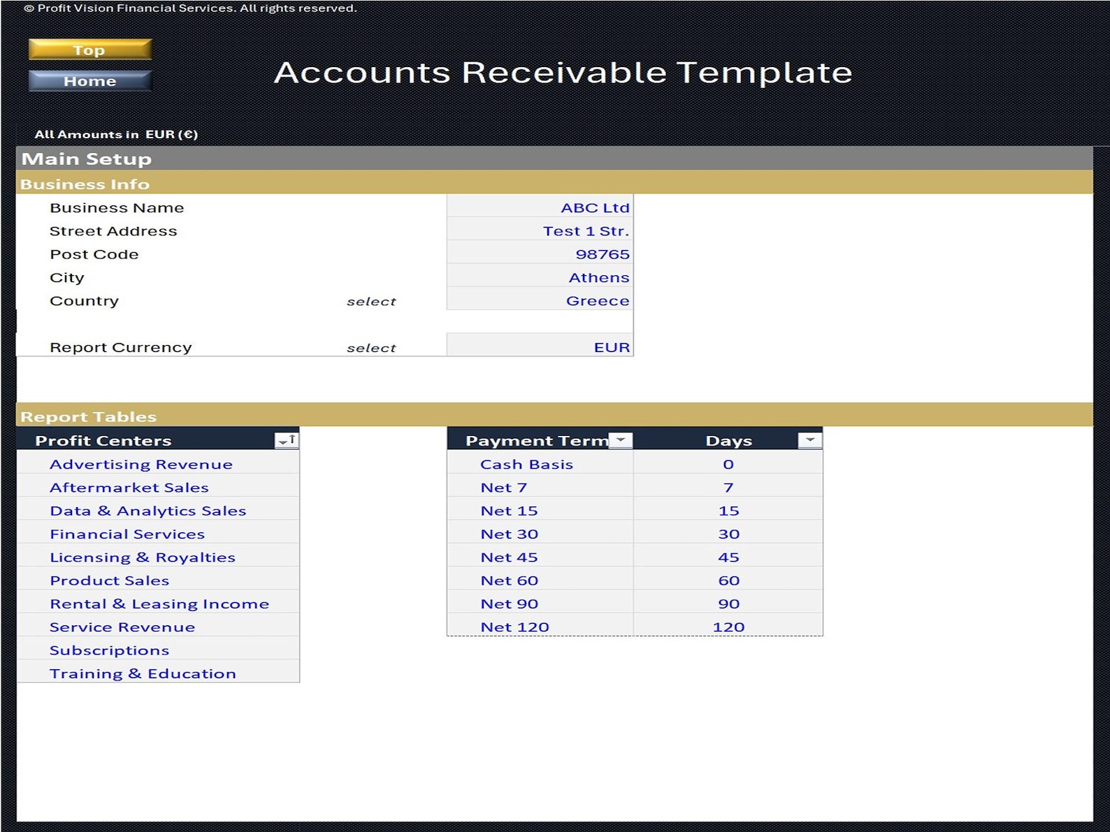 Accounts Receivable Template | Invoice Tracking | Aging Report ...