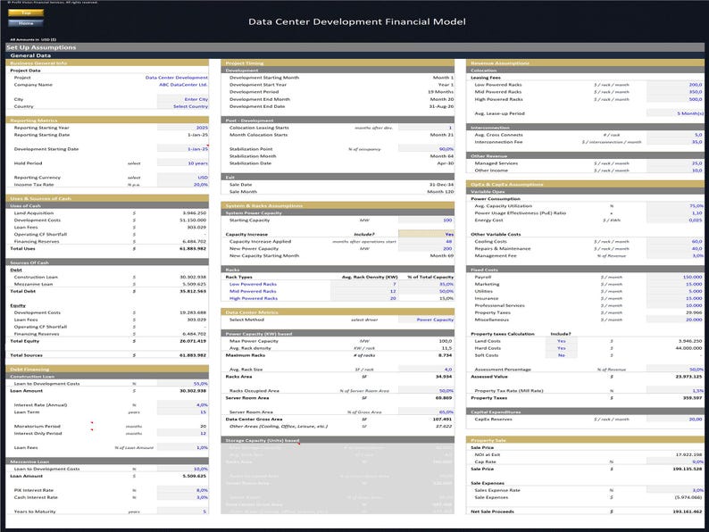 Data Center Development – 10 Year Financial Model - Etsy
