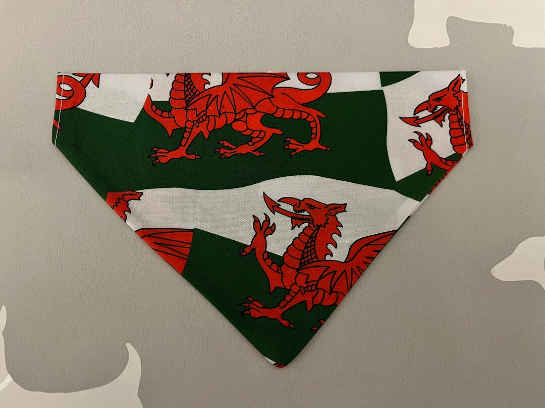 Welsh Flag Print Dog Bandanas Bow Ties & Flowers Welsh Dog - Etsy UK