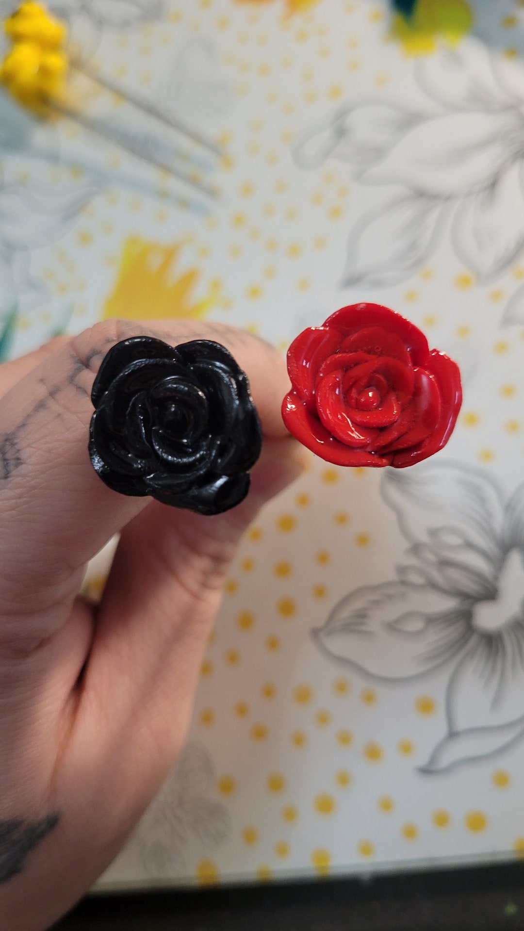 Red and Black Rose Pipe Poke - Etsy
