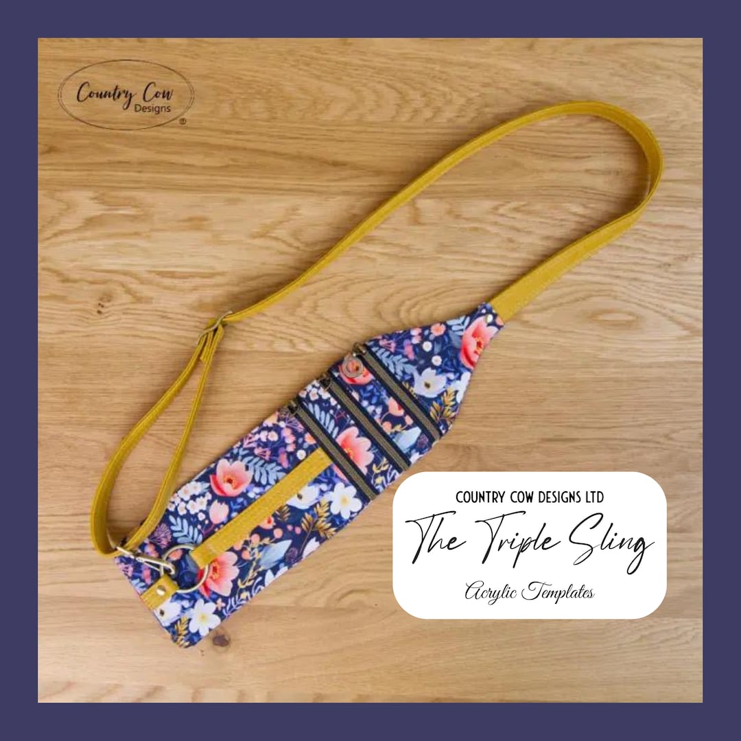 Triple Sling Bag Acrylic Templates - Country Cow Designs - Etsy