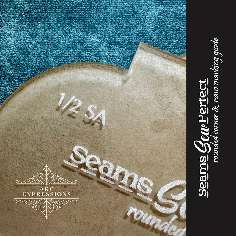Rounded Corner Seam Allowance Guide: Acrylic Sewing Template - Etsy