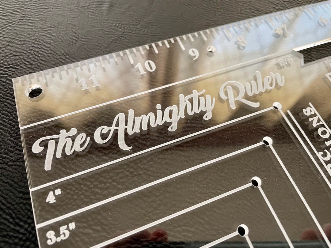 The Almighty Ruler! Corner Cutting, Zipper Guide, Rivet Marking, Multi ...