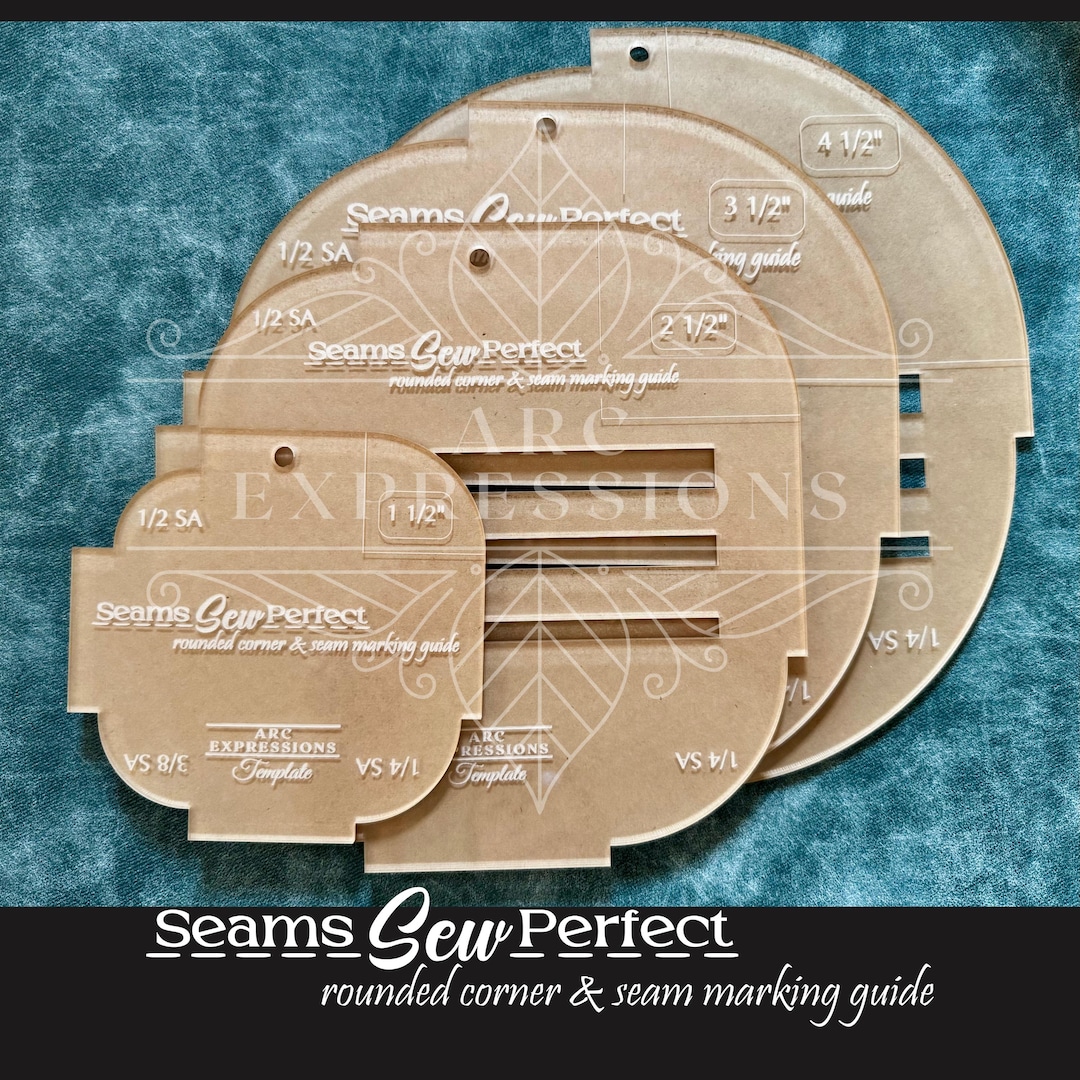 Seams Sew Perfect Rounded Corner & Seam Allowance Guide, USA Made and ...