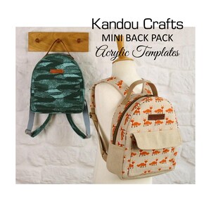 Mini Backpack by Kandou Crafts Acrylic Template Set, Made in the USA ...