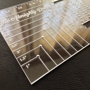 The Almighty Ruler! Corner Cutting, Zipper Guide, Rivet Marking, Multi ...