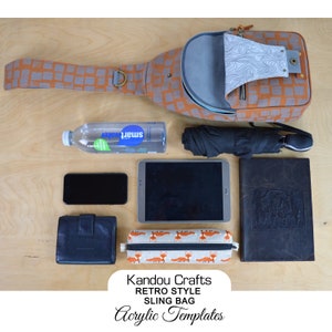 Retro Sling Bag Acrylic Template Set - Kandou Crafts - Etsy Canada