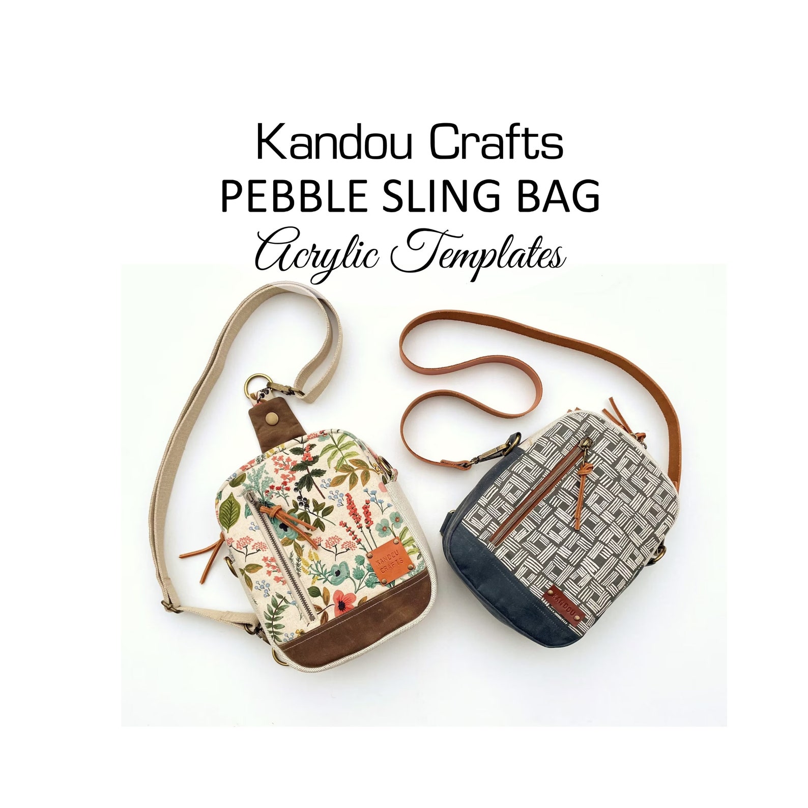Pebble Sling Bag Acrylic Template Set - Kandou Crafts - Etsy