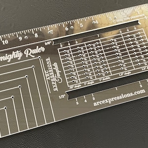 The Almighty Ruler! Corner Cutting, Zipper Guide, Rivet Marking, Multi ...