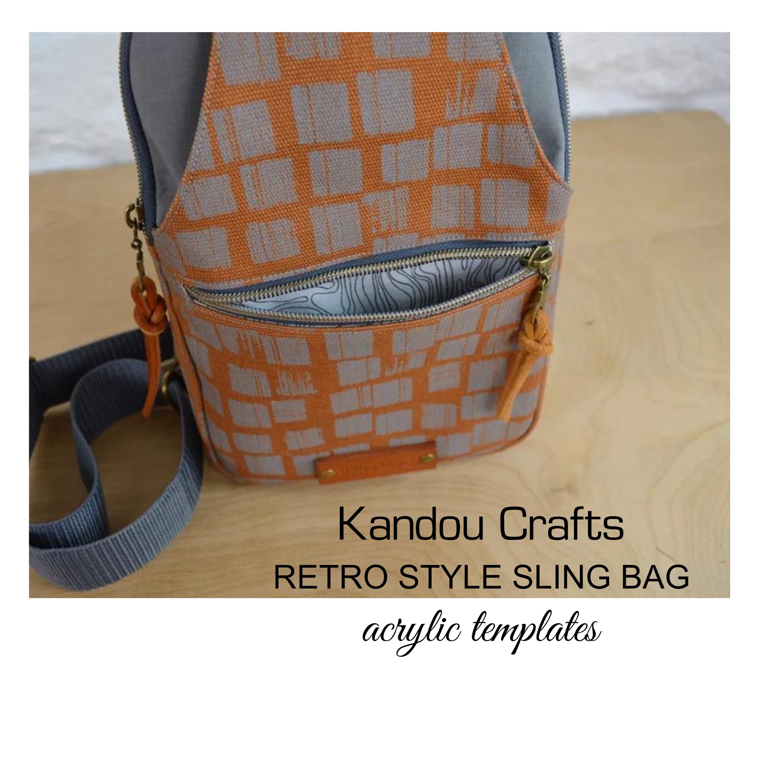 Retro Style Sling Bag by Kandou Crafts Acrylic Template Set - Etsy