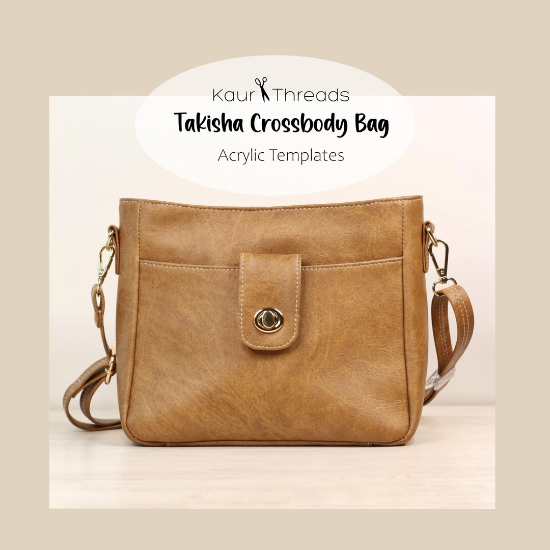 Takisha Crossbody Bag Acrylic Template Set - Kaur Threads - Etsy