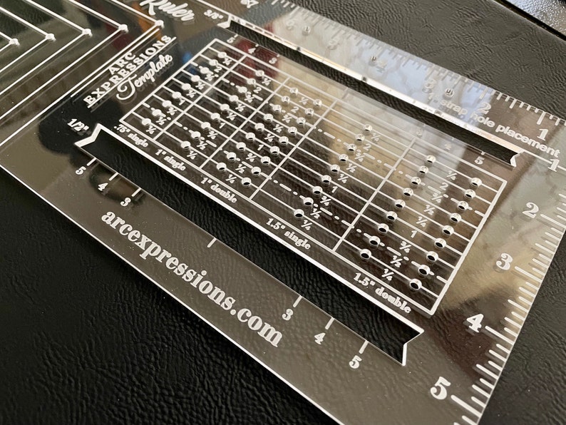 The Almighty Ruler! Corner Cutting, Zipper Guide, Rivet Marking, Multi ...