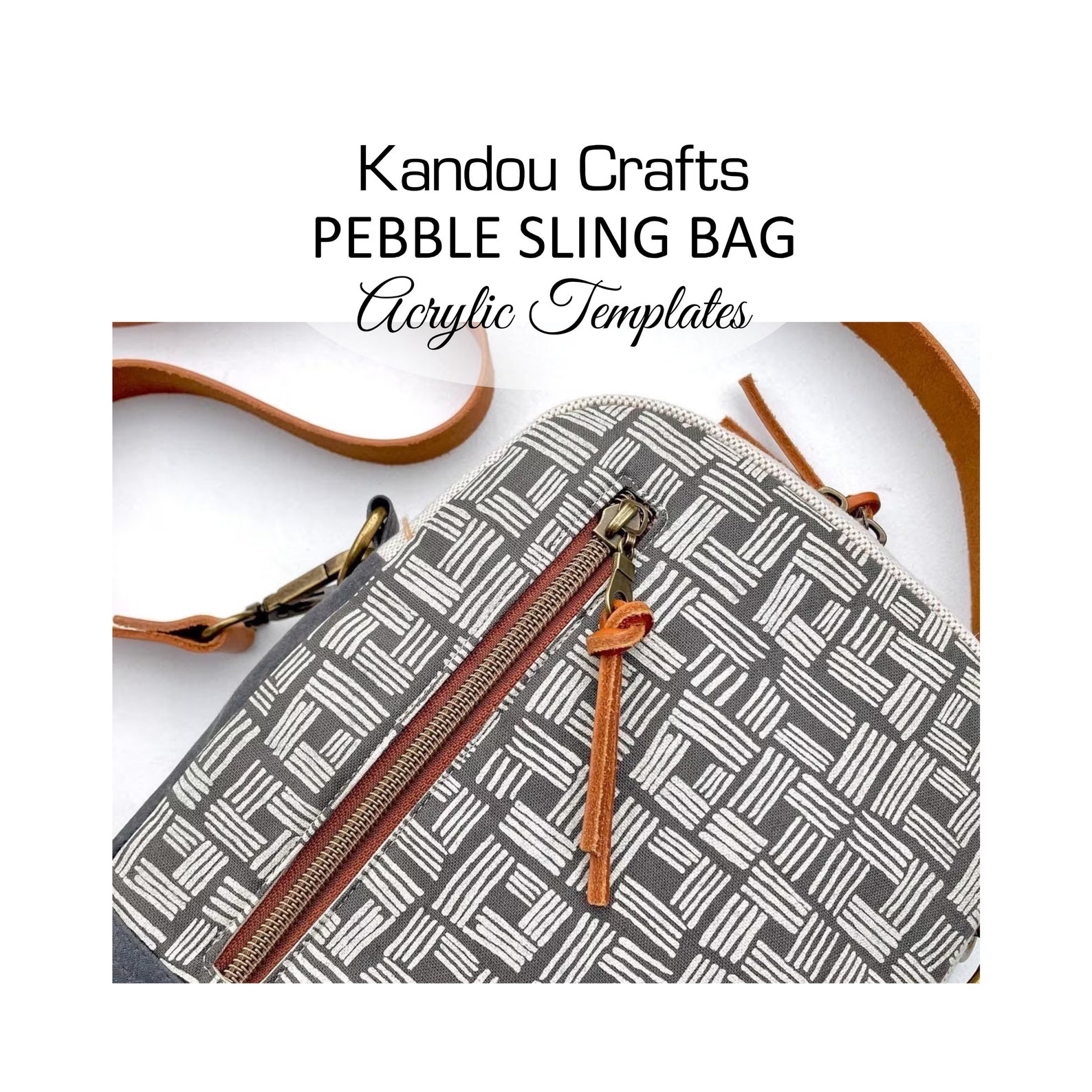 Pebble Sling Bag Acrylic Template Set - Kandou Crafts - Etsy
