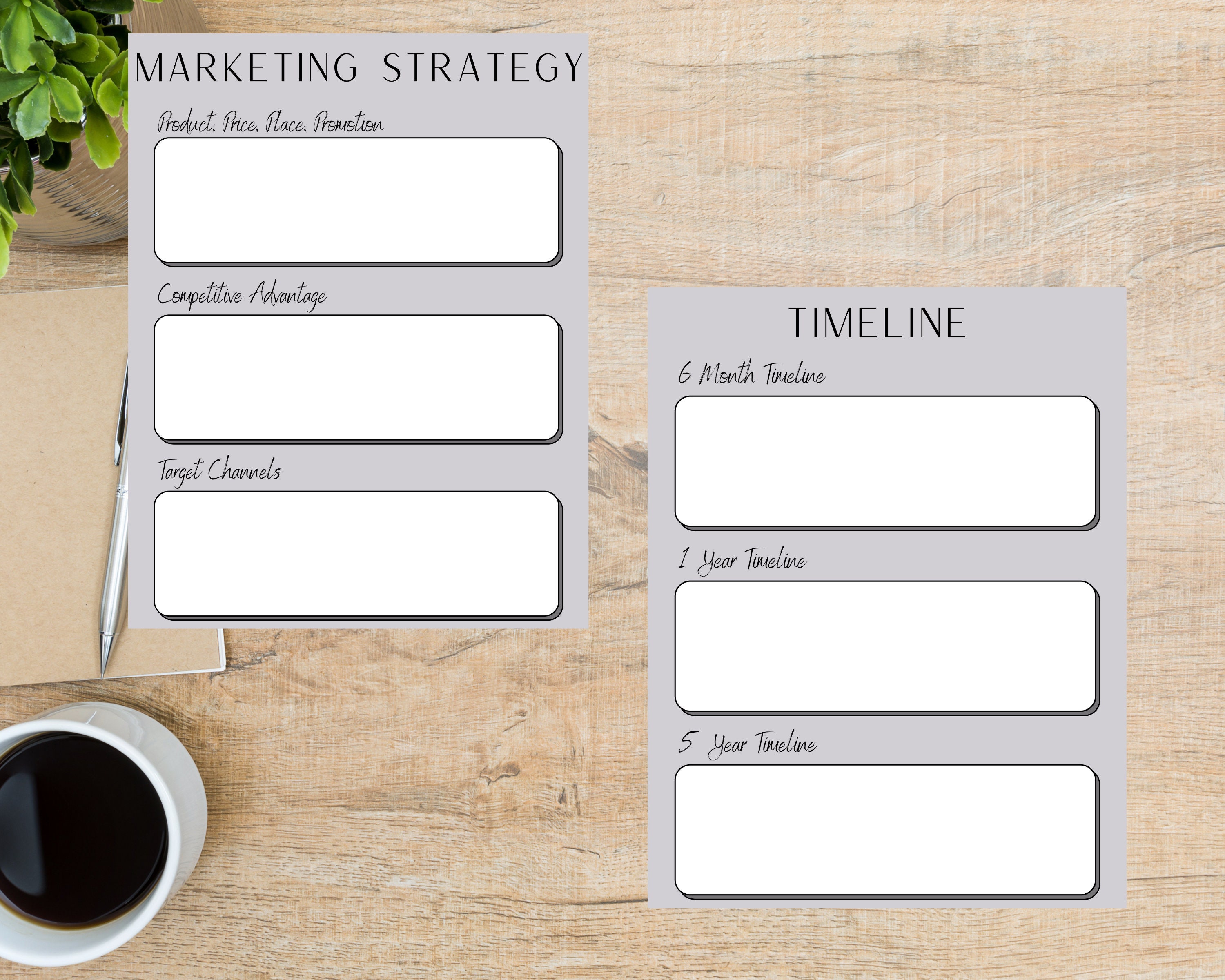 Business Plan Template PDF, Small Business Plan, Printable Business ...
