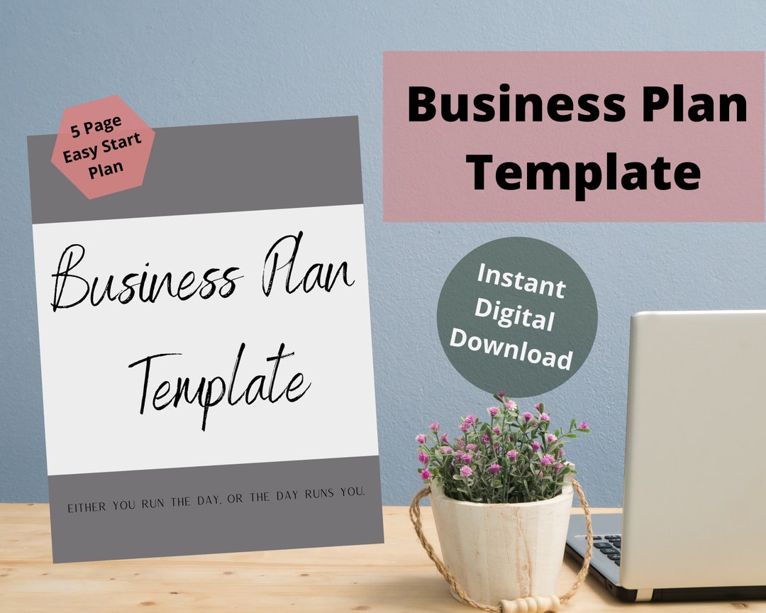 Business Plan Template PDF, Small Business Plan, Printable Business ...