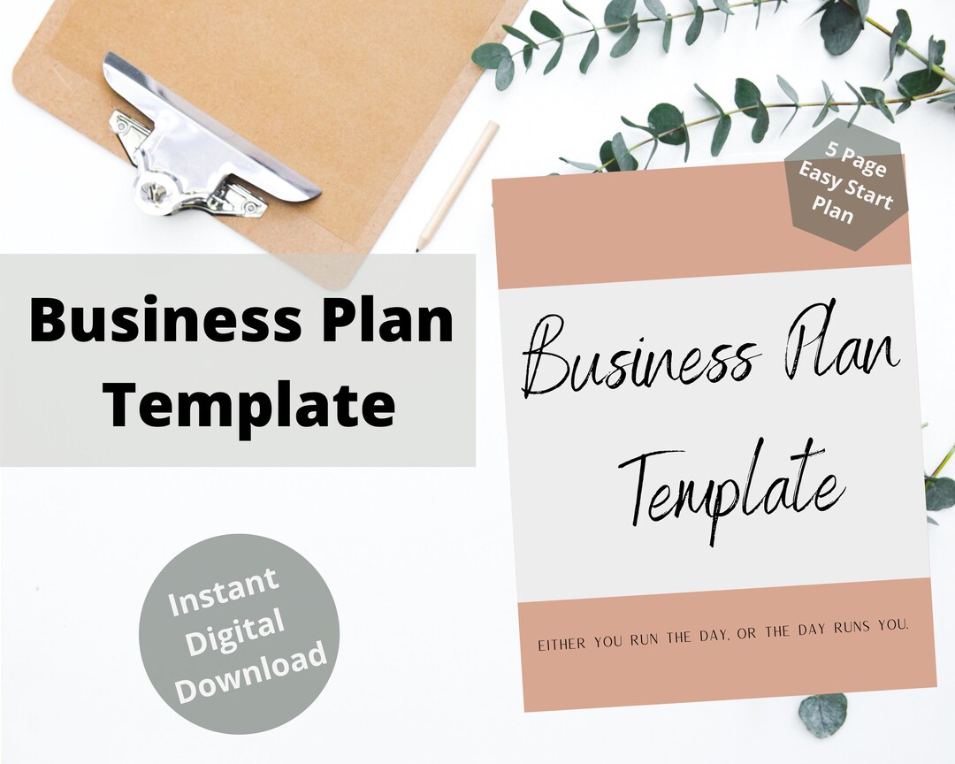 Business Plan Template PDF, Small Business Plan, Printable Business ...