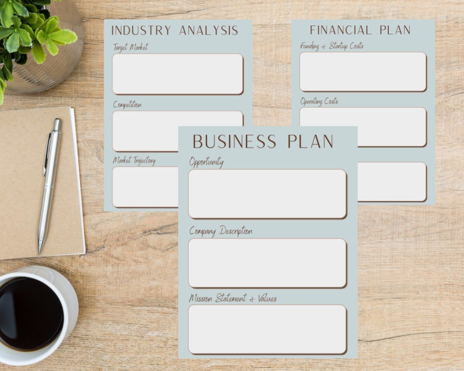 Business Plan Template PDF, Small Business Plan, Printable Business ...