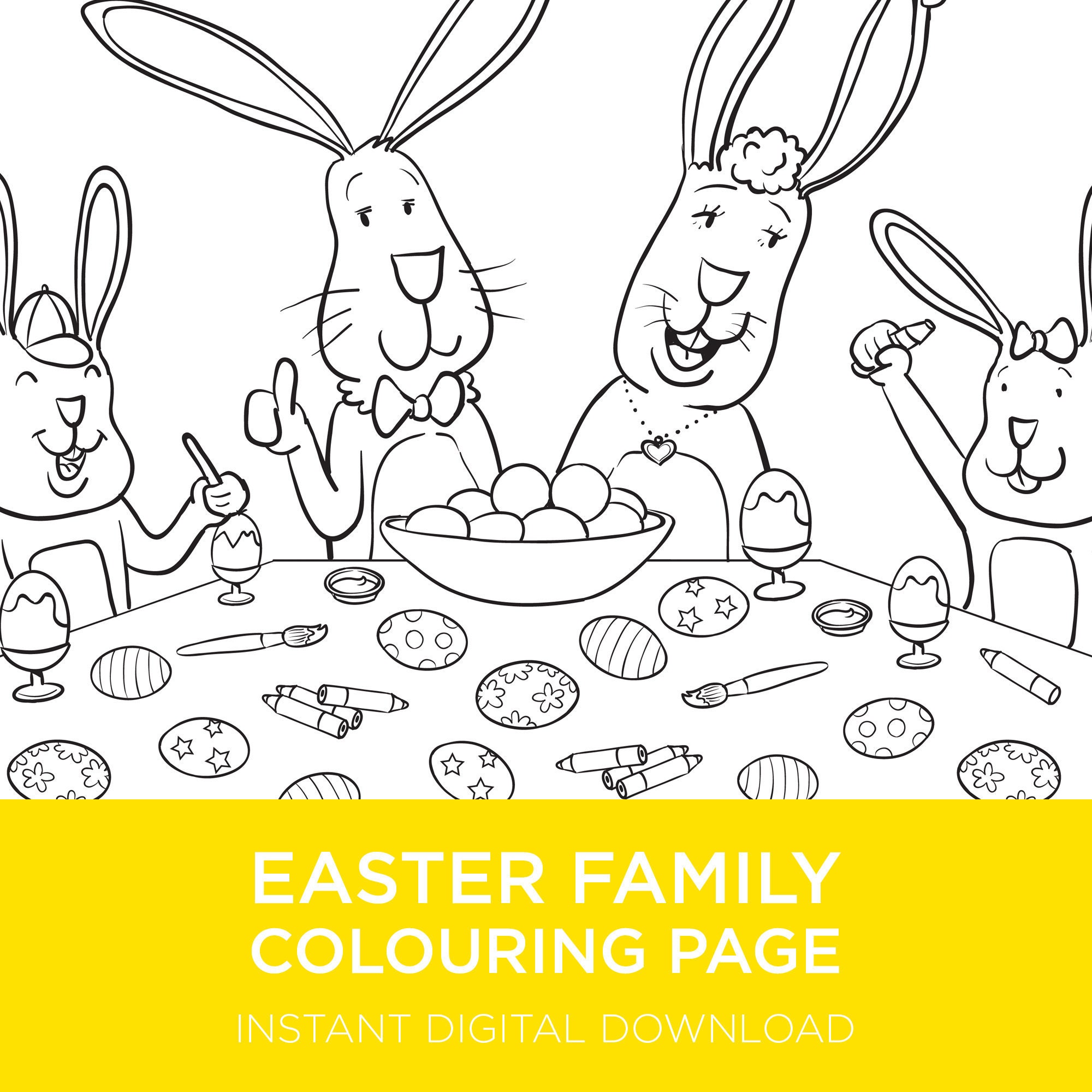 Bunny Family Coloring Pages