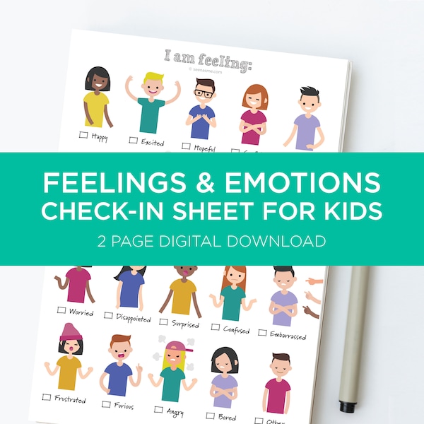 Emotions Worksheet Therapist - Etsy