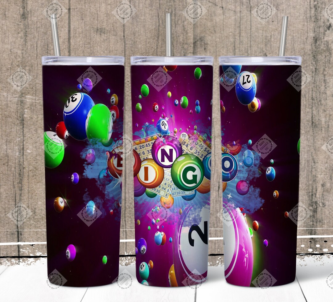BINGO Balls, Space, Ready to Press, Sublimation 20oz STRAIGHT Skinny ...