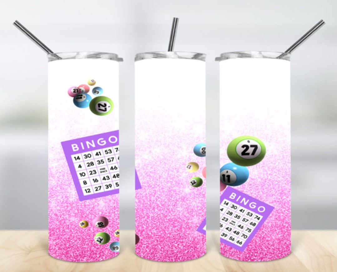 BINGO Cards, Ready to Press, Sublimation 20oz STRAIGHT Skinny Tumbler ...