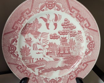 Royal Wessex Willow Rosa Bread and Butter Plates Pink Willow Ware Red ...
