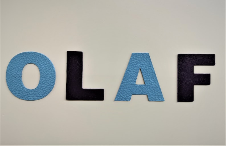 Leather Letters for Gluing, Block Letters, Initial, Adhesive Letters ...