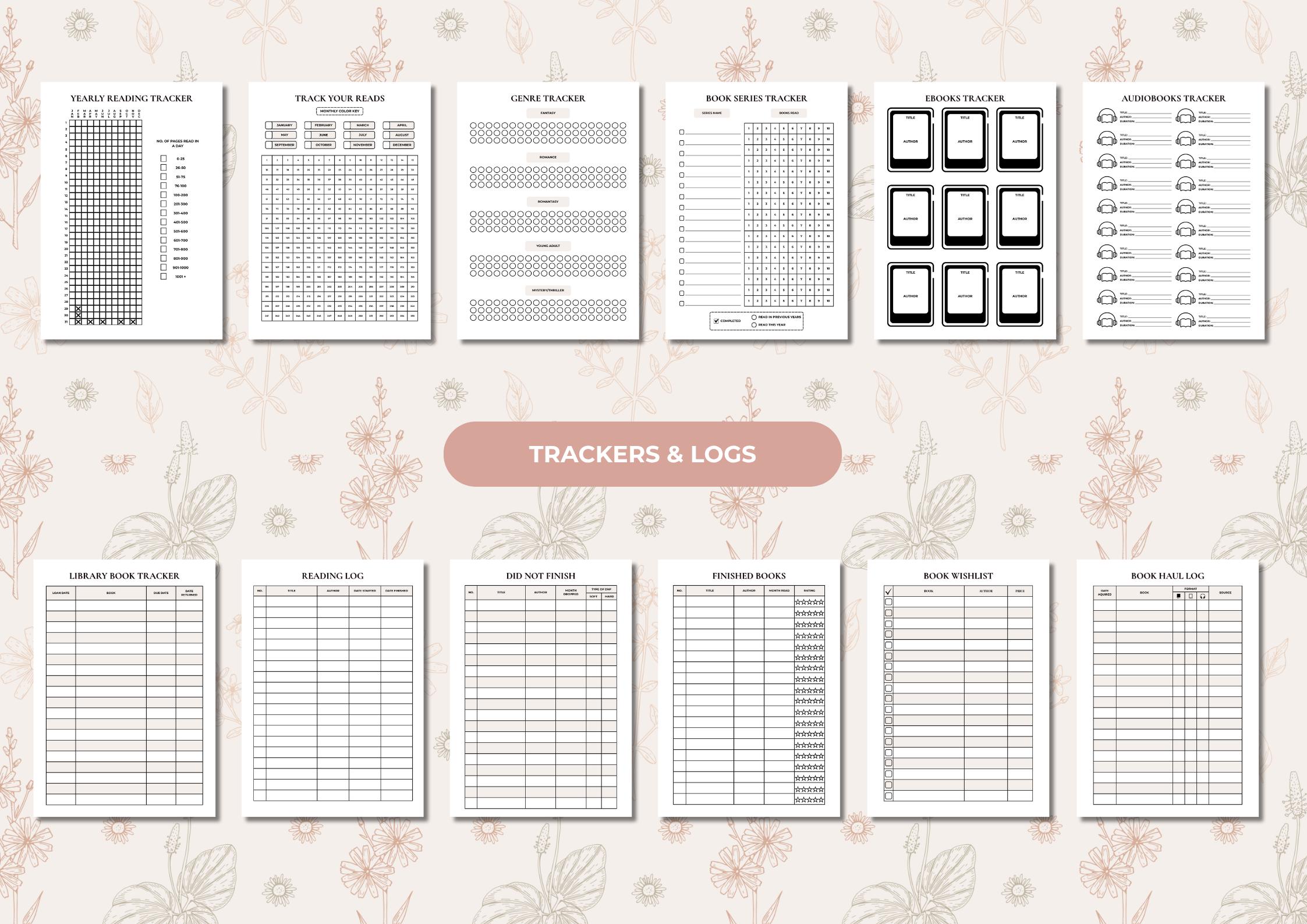 2026 Reading Journal Printable, Book Journal, Book Tracker, Reading ...