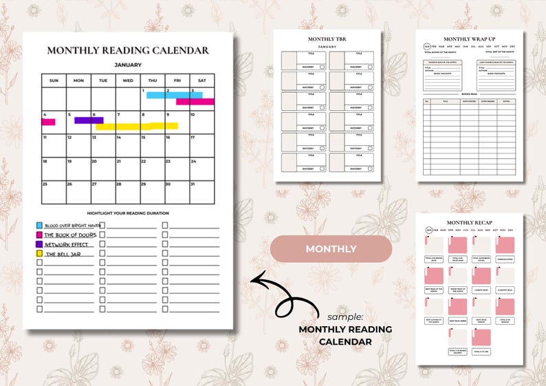 2026 Reading Journal Printable, Book Journal, Book Tracker, Reading ...