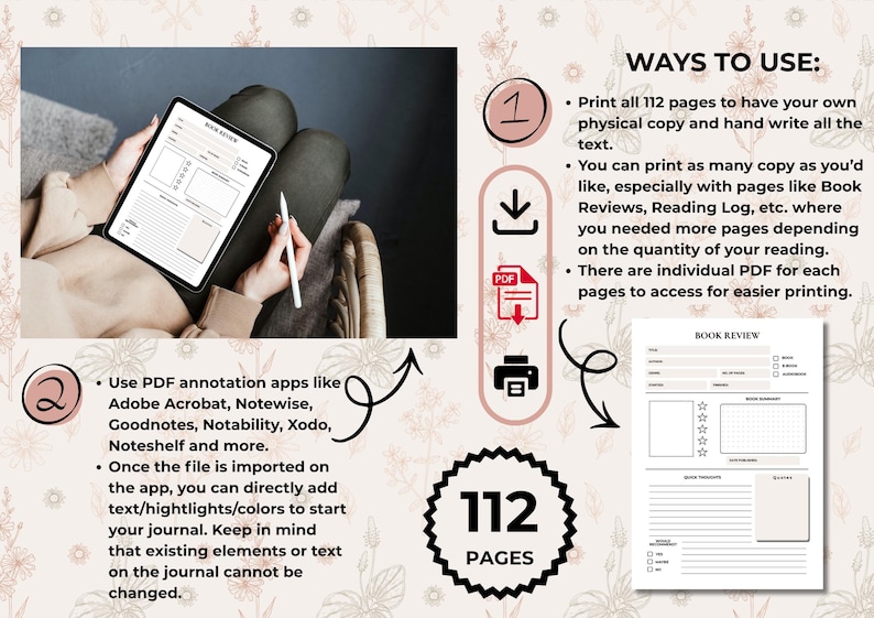 2026 Reading Journal Printable, Book Journal, Book Tracker, Reading ...